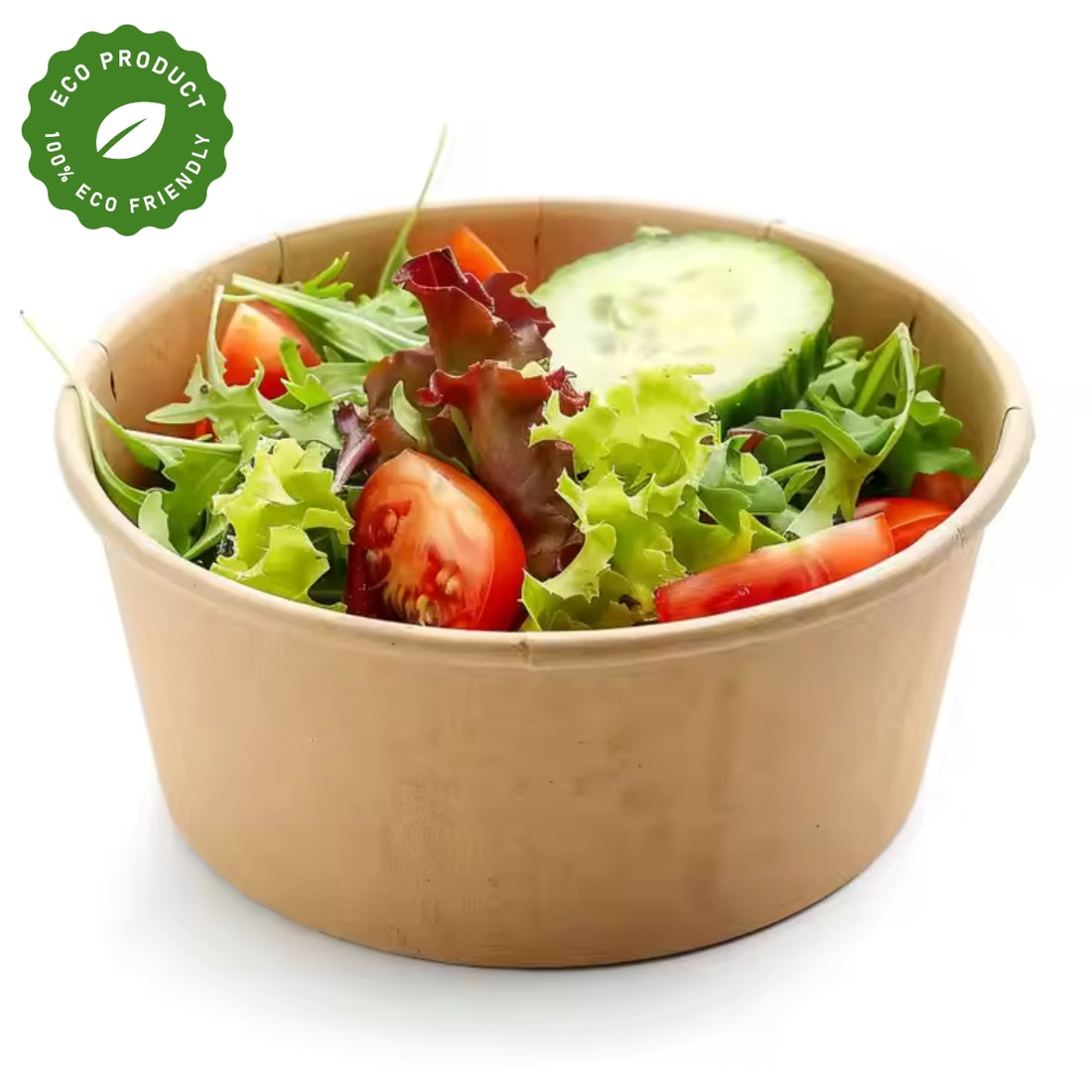 Biodegradable Kraft Salad Bowl Round With Lid-1000ml - 300Pcs/CTN ...