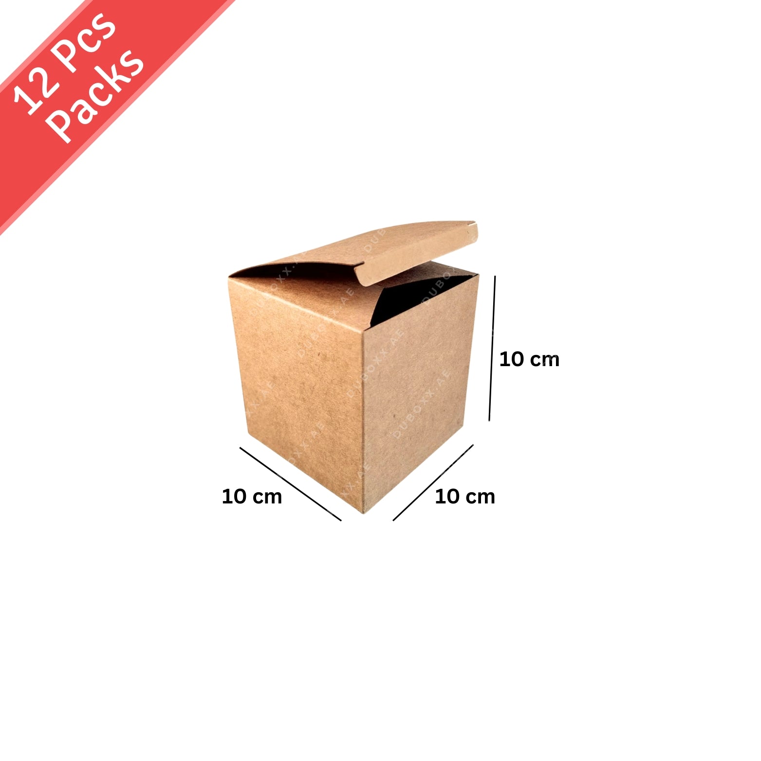 Small Gift Boxes- (12 PSC/PACK) 10x10x10CM-Brown/White/Clear – Duboxx ...
