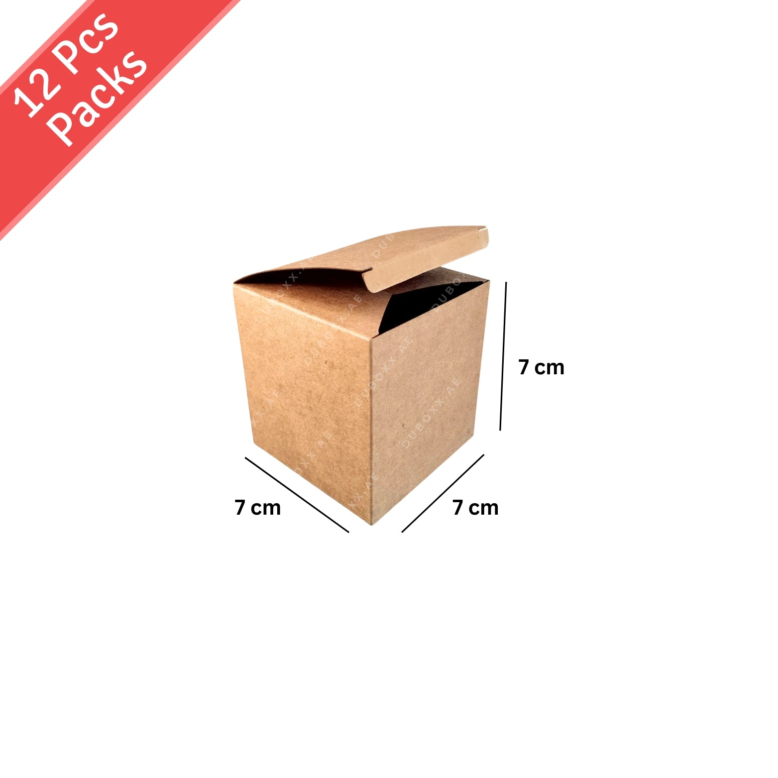 Small Gift Boxes- (12 PSC/PACK) 7x7x7CM-Brown/White – Duboxx Packaging LLC