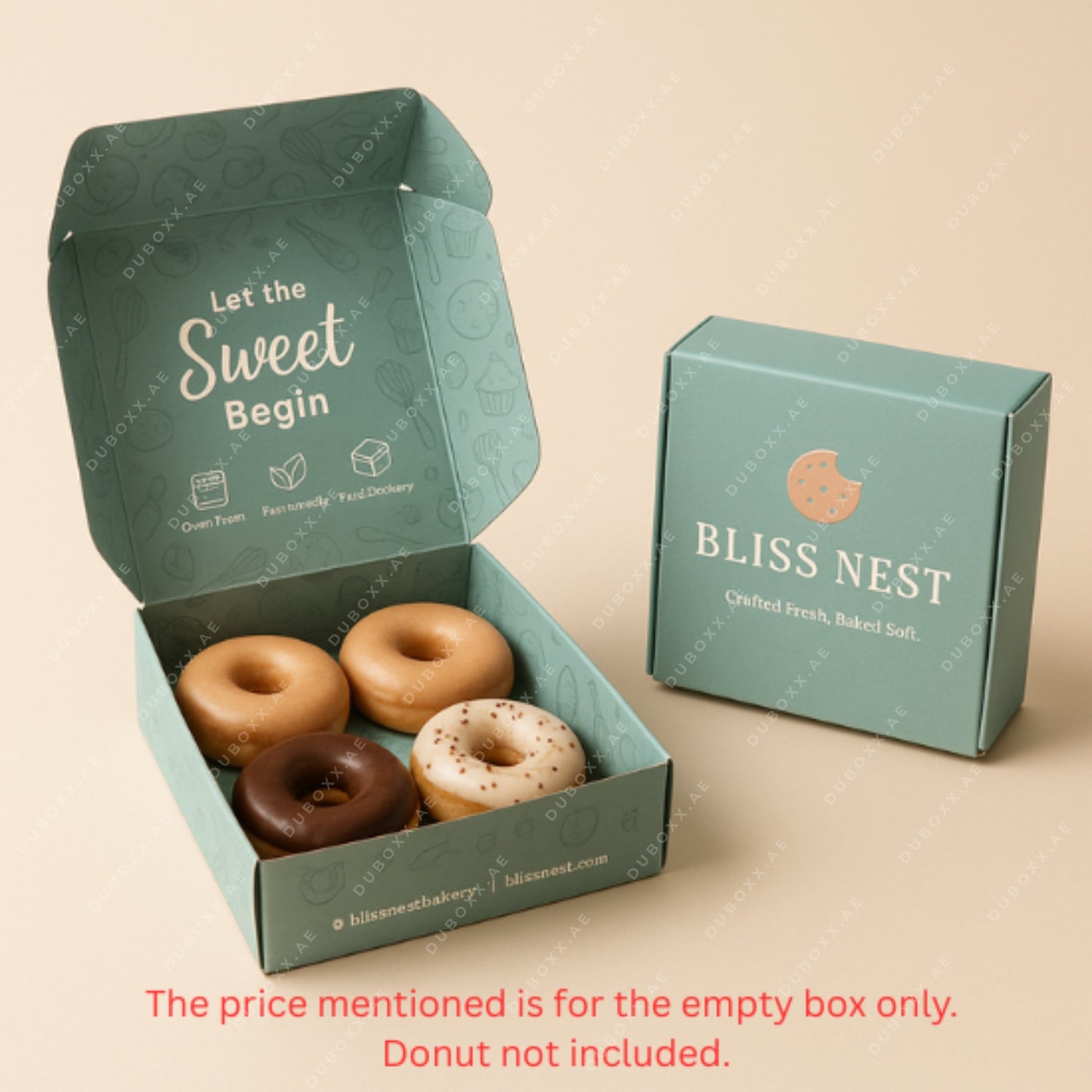 Custom Food Boxes for Donut-20x20x8CM-500Pcs – Duboxx Packaging LLC