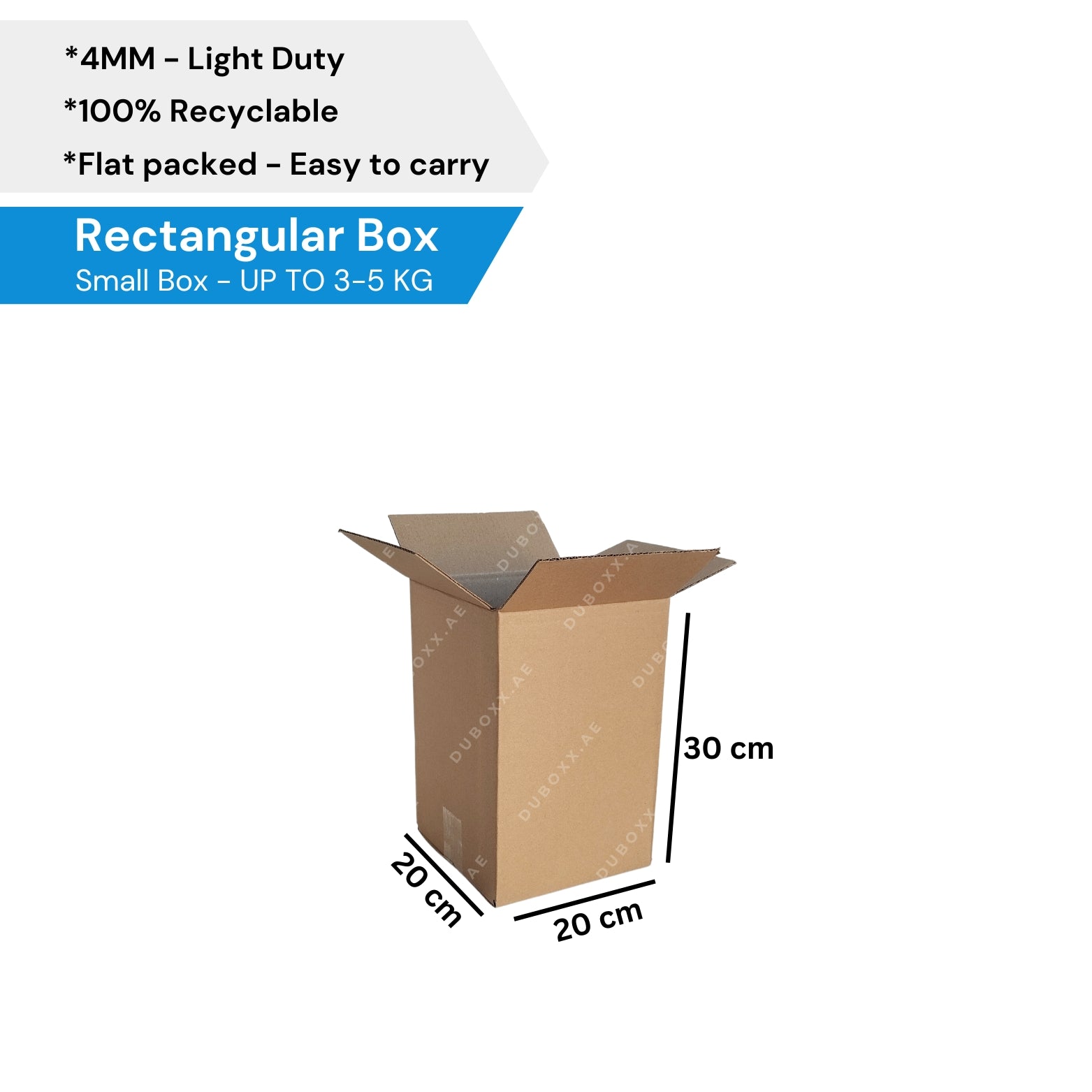 Shipping Carton Box 20x20x30CM -3Ply – Duboxx Packaging LLC