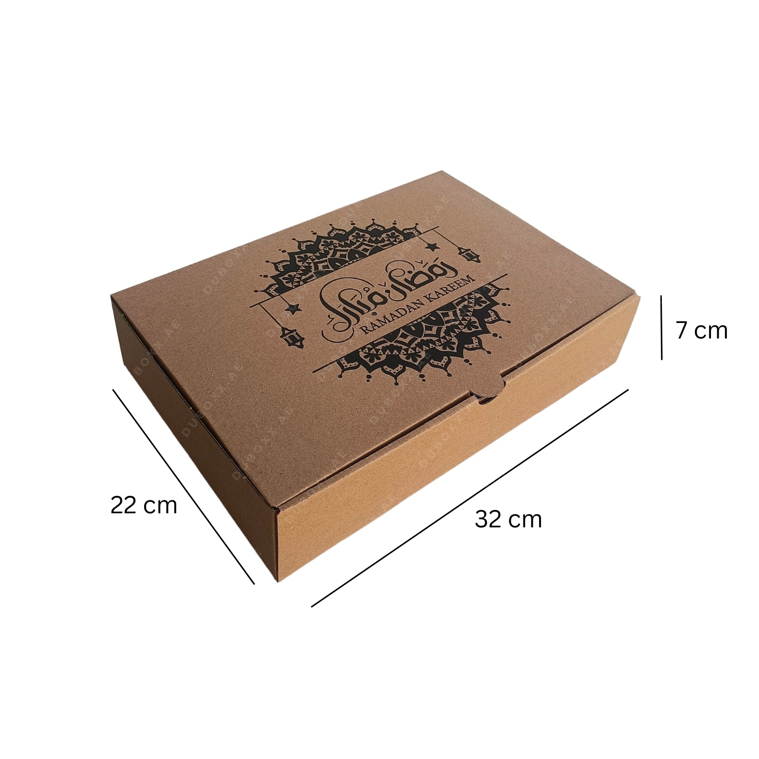 Ramadan Food Packing Box-32x22x7CM-Brown (Printed)-50Pcs/Pack – Duboxx ...